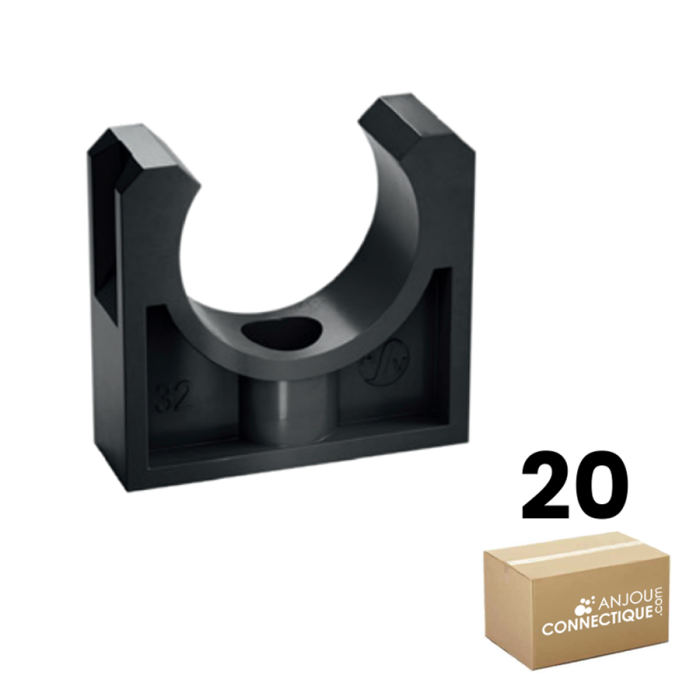 20 CLIP DE FIXATION TUBE DE 25 - PLASSON