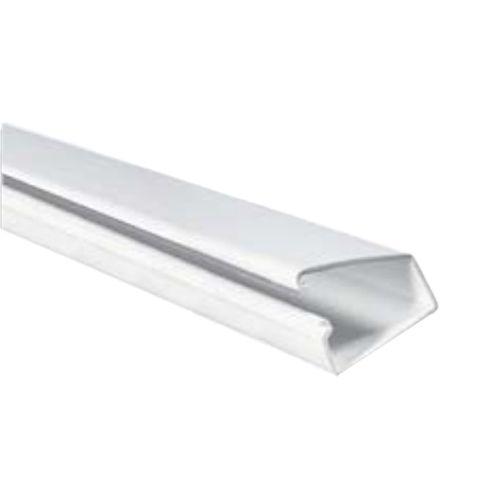 Goulotte 17 x 17 mm Pour câbles électriques - 2m - Blanc - First Plast