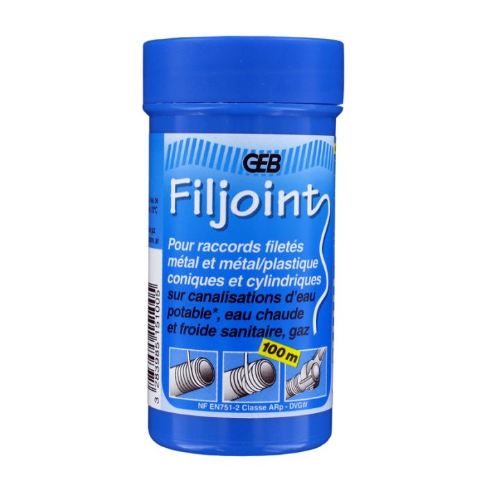 FILJOINT Fil d'étanchéité pour raccords filetés - 100ml