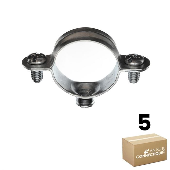 Sachet de 5 colliers simple métallique pour tube Ø40