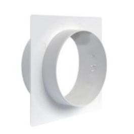 Plaque pour passage de mur tube Ventilation rond Ø125 blanc avec ...