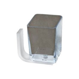 Verre polycarbonate MATERIA en aluminium brillant éloxé blanc - L10 x ...