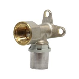 Raccord multicouche à sertir TH - Coude Femelle applique 1/2" (15/21) - Ø20x2,0 - Arcanaute