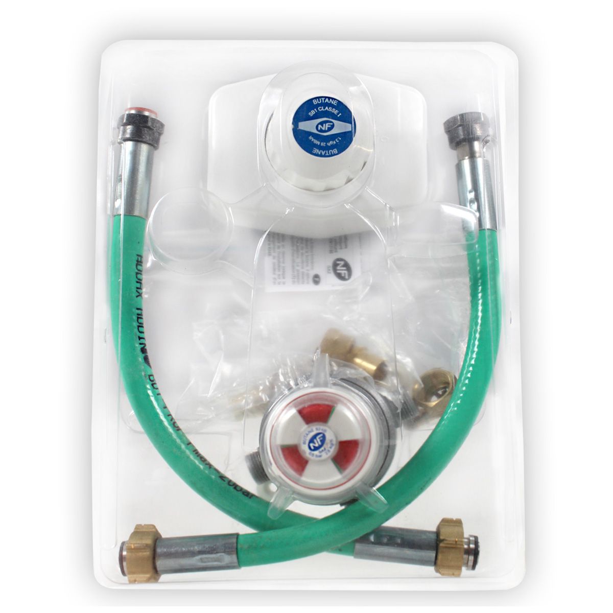 Kit Butane bi-bouteille - Lyres inox 35cm - 1.3kg/h - 28mbar